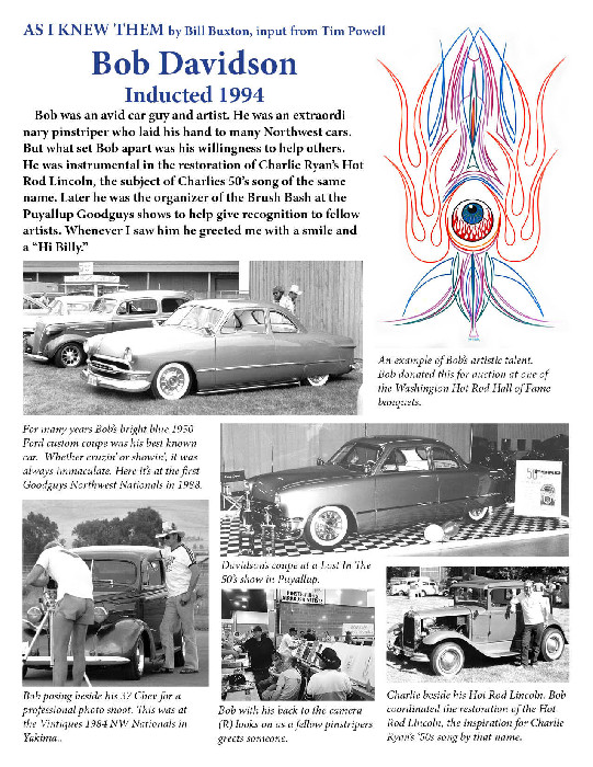 Bob Davidson :: Washington State Hot Rod Hall of Fame